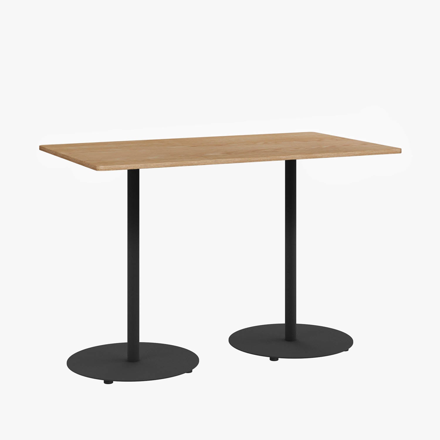 Cafe Table - Rectangular Top, Weighted Two-Stem Base - RAD Furniture