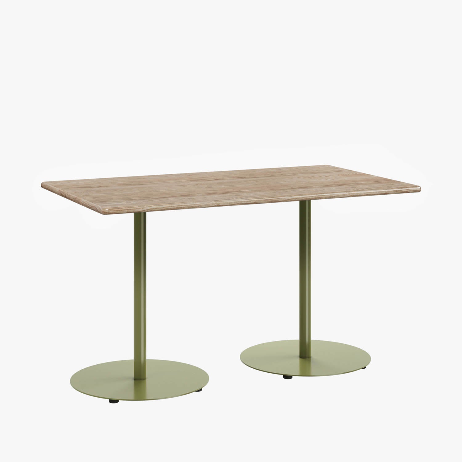 Cafe Table - Rectangular Top, Weighted Two-Stem Base - RAD Furniture